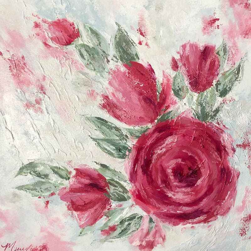 Impressionist Roses - Etsy