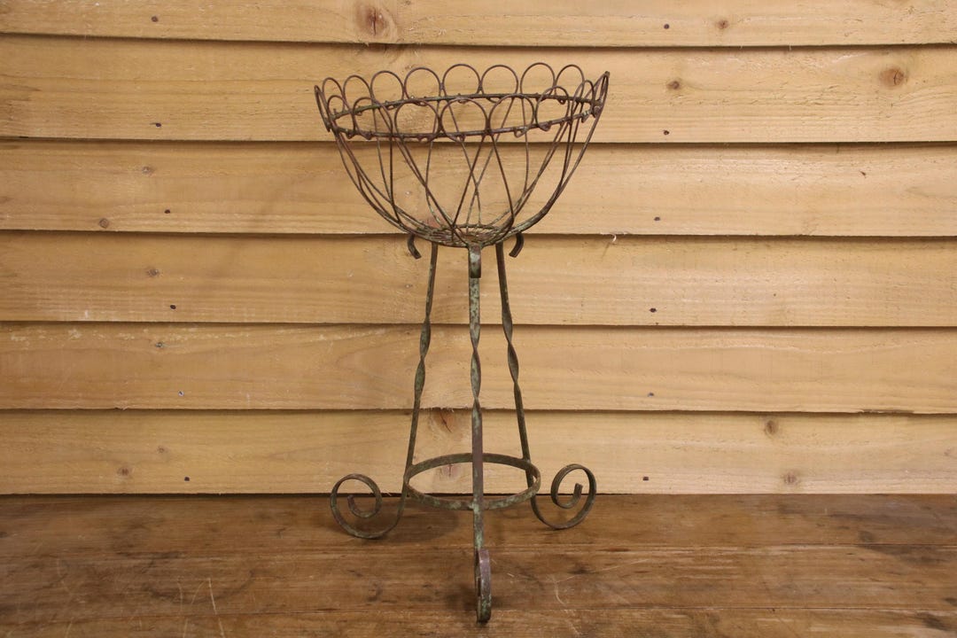 Vintage Old Metal Wire Pot Stand. Decorative Garden Planter. - Etsy UK