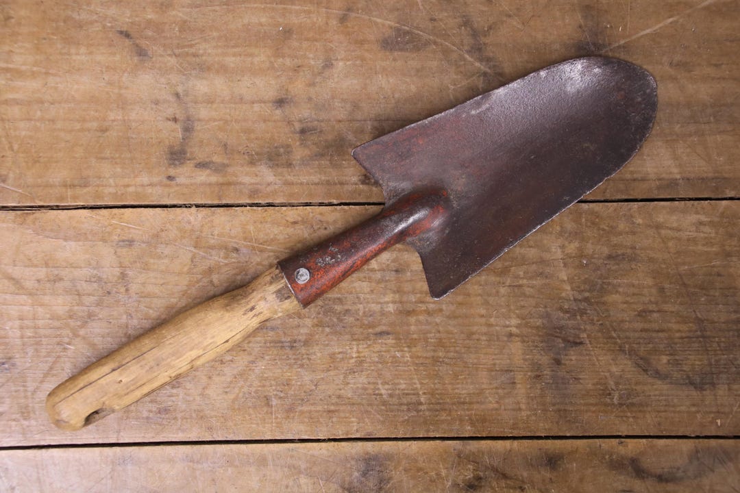 Vintage Old Red Hand Tool Trowel. Garden Tool. Potting Shed Decor. #5 ...