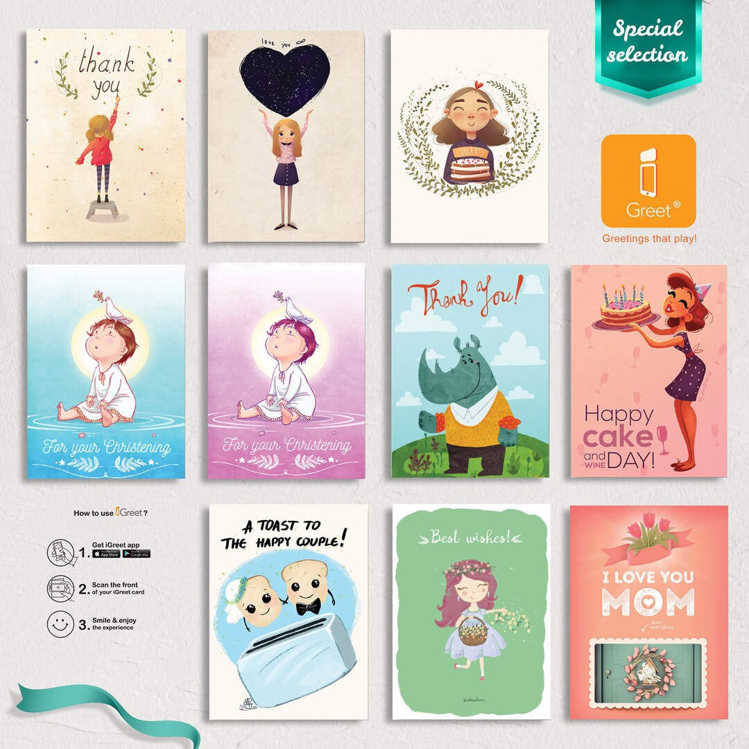 All Occasion Assortment Cards Augmented Reality Greeting Card Bundle ...
