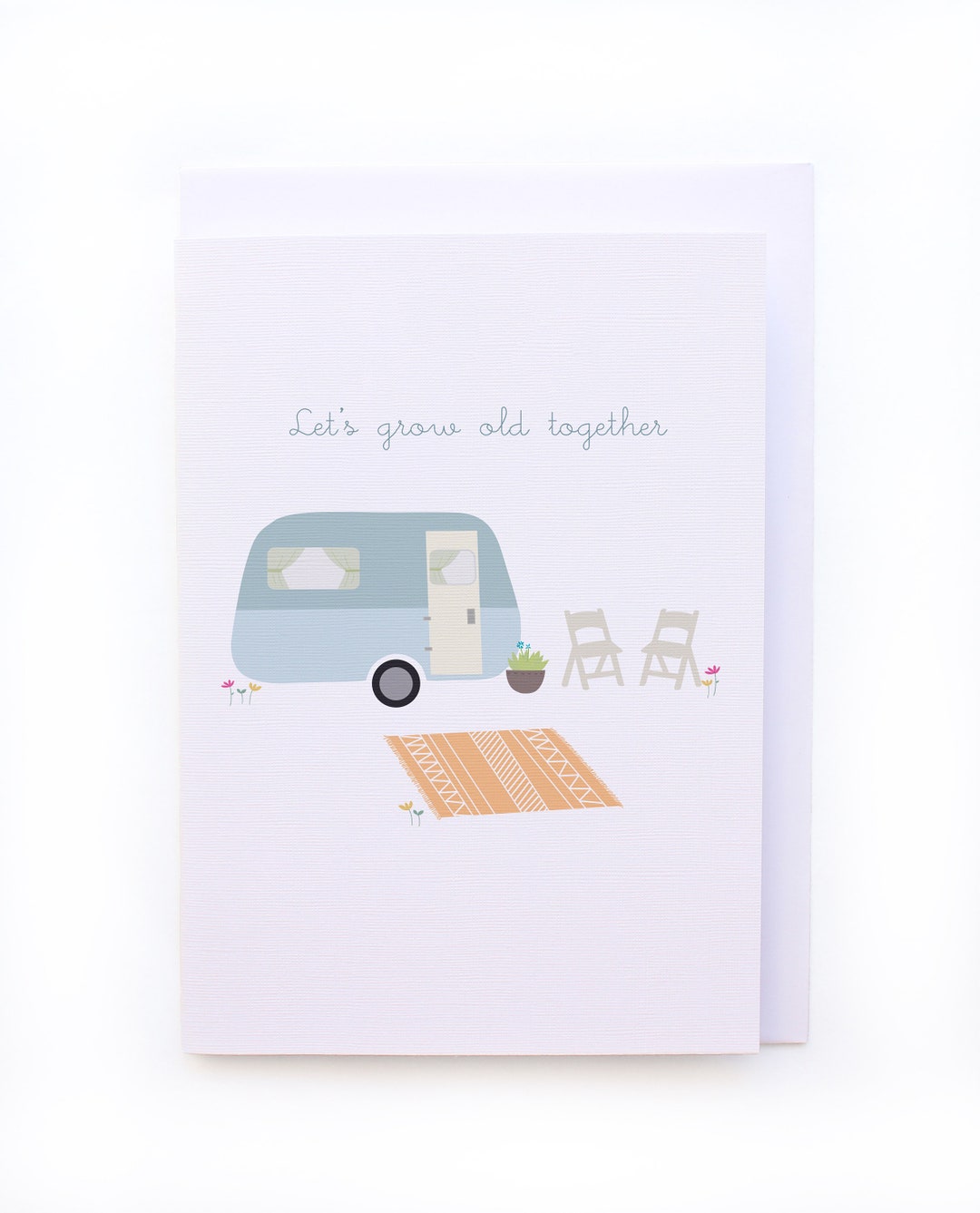 Caravans And Love Printable Card Lets Grow Old Together Instant Printable Download Print From