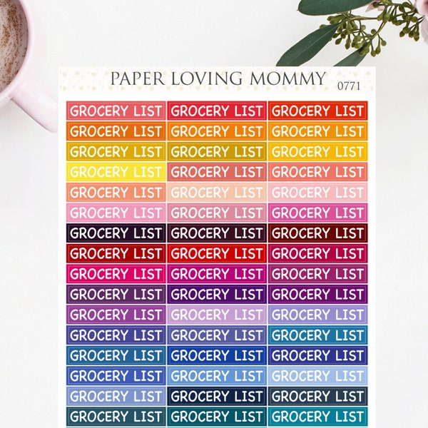 Grocery List Headers - Etsy
