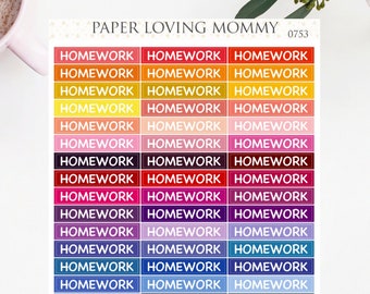 Homework Headers - Etsy