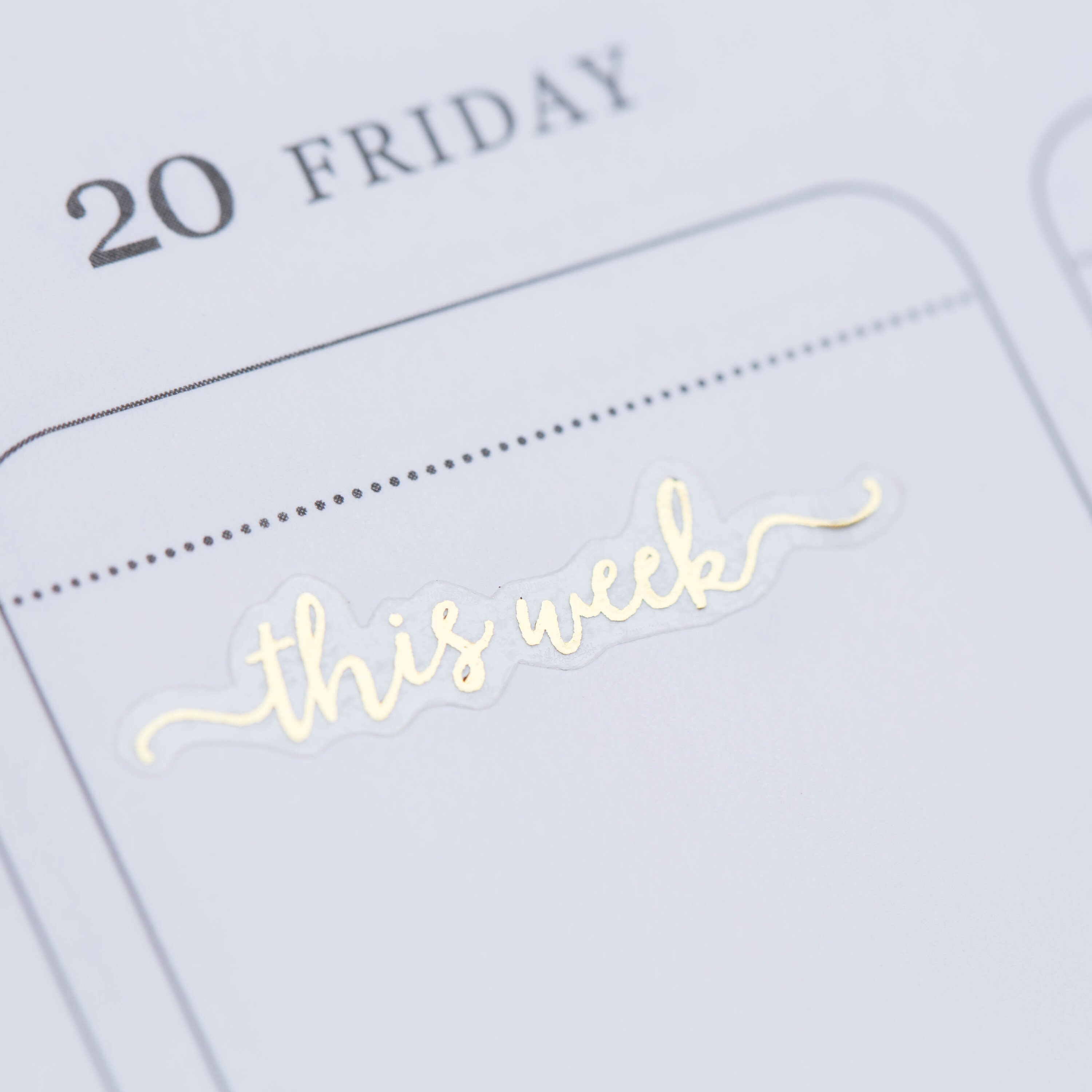 THIS WEEK Stickers Foiled Script Planner Stickers 1259 - Etsy
