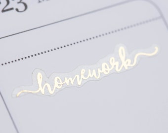 Homework Script Stickers - Etsy