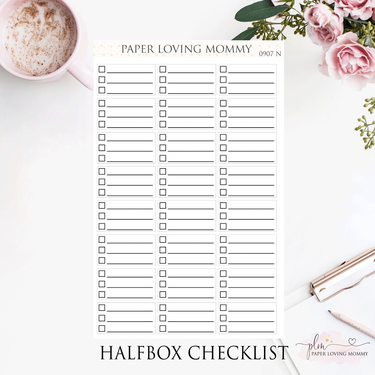 Checklist Box Planner Stickers - Etsy