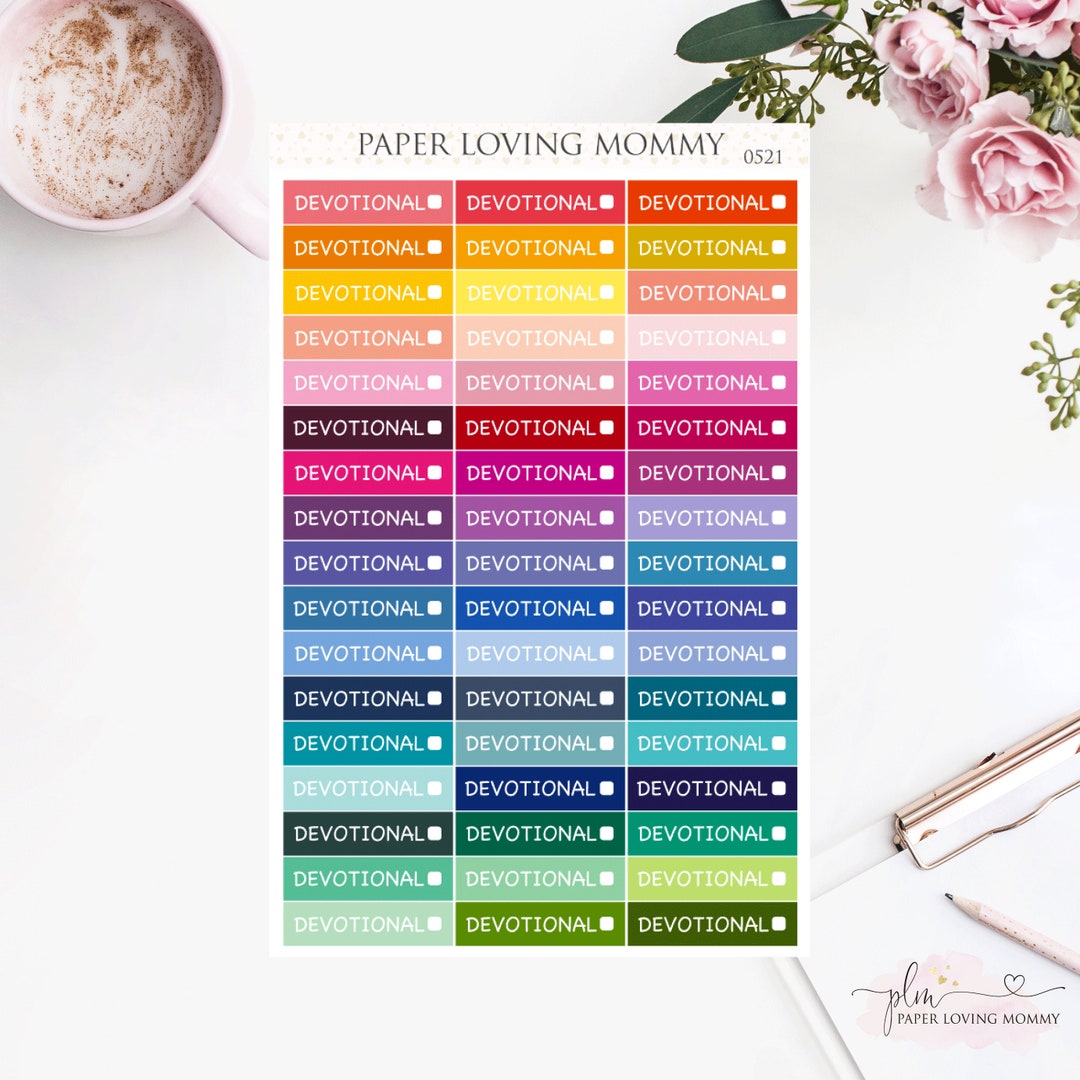 Devotional Stickers Checklist Stickers Checklist Planner - Etsy