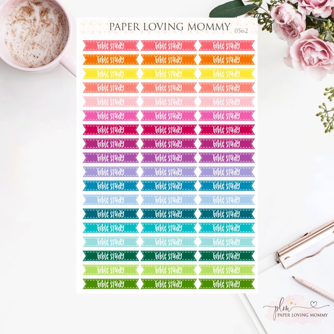 BIBLE STUDY Stickers Header Stickers Planner Stickers 0562 - Etsy
