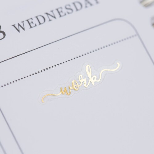 THIS WEEK Stickers Foiled Script Planner Stickers 1259 - Etsy