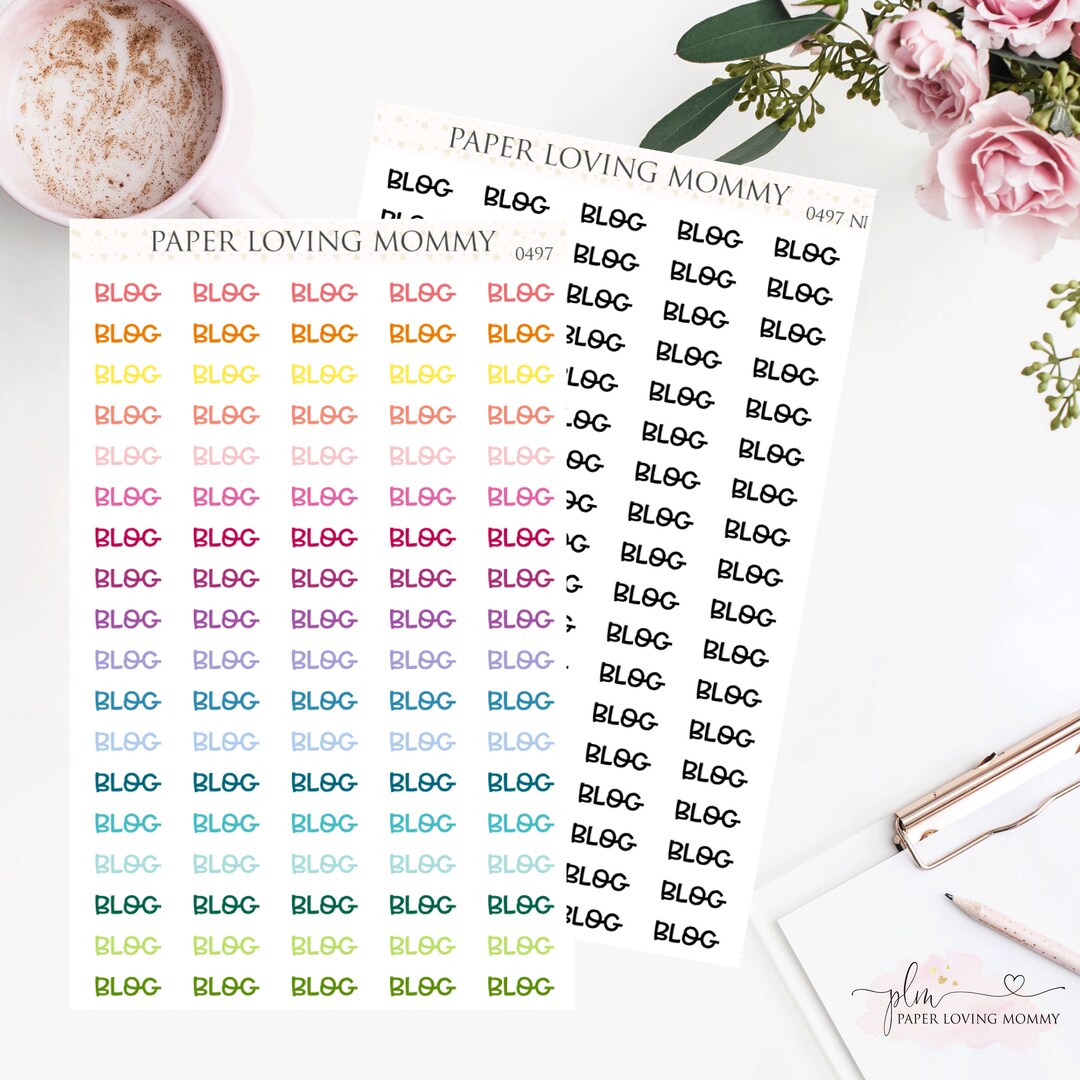 Script Headers Stickers, Blog Planner Stickers 0497 - Etsy