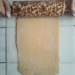 Flowers Embossing Rolling Pin. Floral Retro Style. Engraved - Etsy