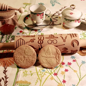 Wizard Embossing Rolling Pin. Wizard Pattern. Engraved Rolling - Etsy