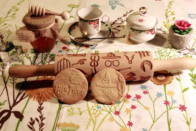 Wizard Embossing Rolling Pin. Wizard Pattern. Engraved Rolling - Etsy