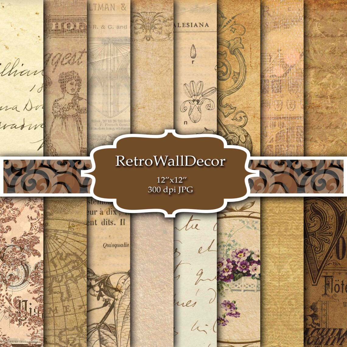 Old Digital Paper Antique Paper Vintage Paper Vintage | Etsy