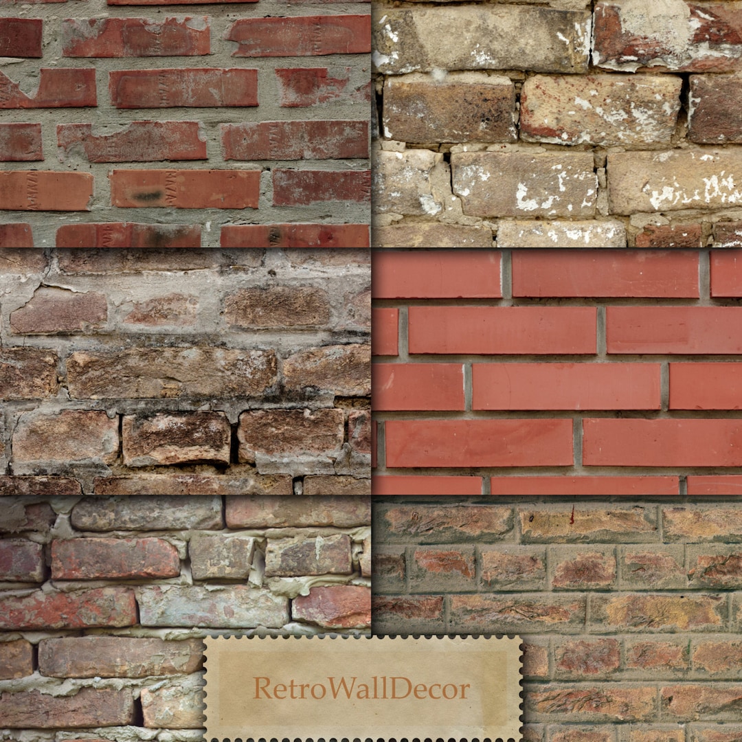 Brick Digital Paper, Brick Background, Digital Brick Wall, Brick ...