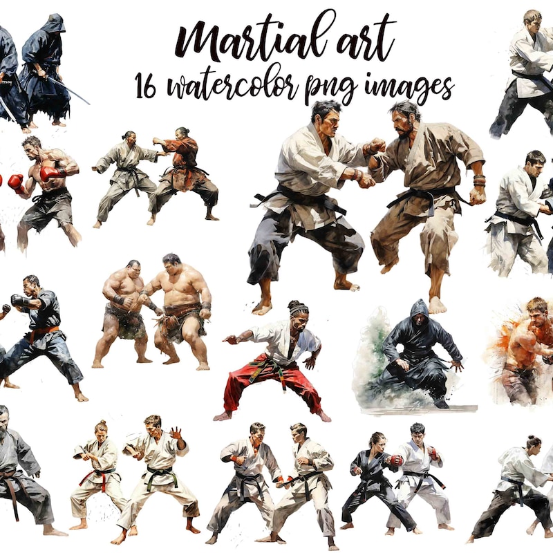 Martial Arts Clipart - Etsy