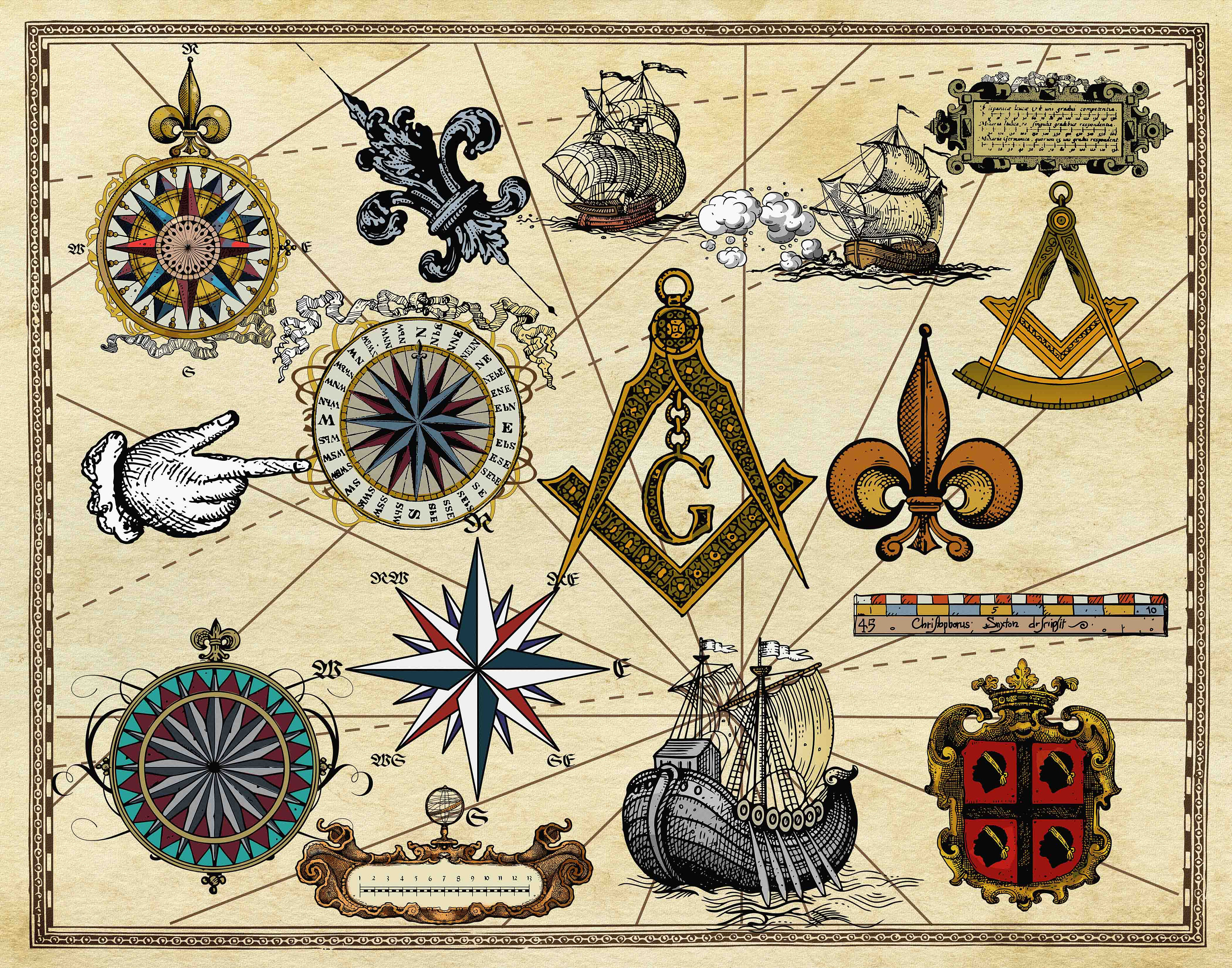 Vintage Nautical Clip Art