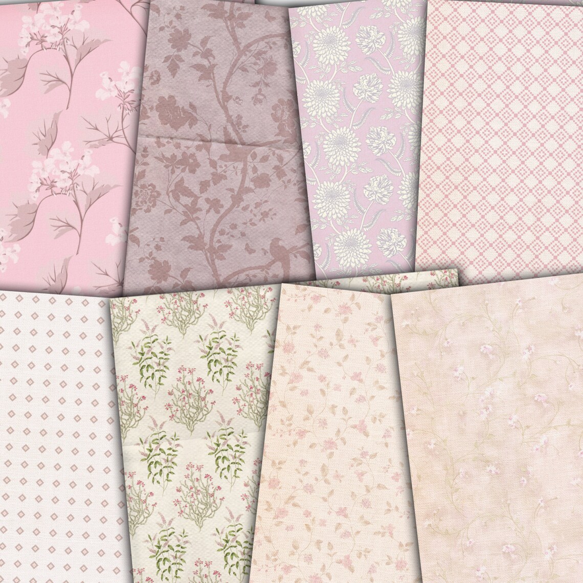 Floral Digital Paper Flower Digital Paper Floral Background - Etsy