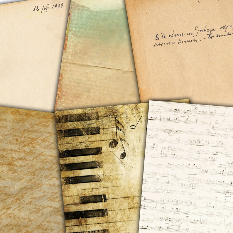 Old paper pack vintage papers old notebook papers | Etsy