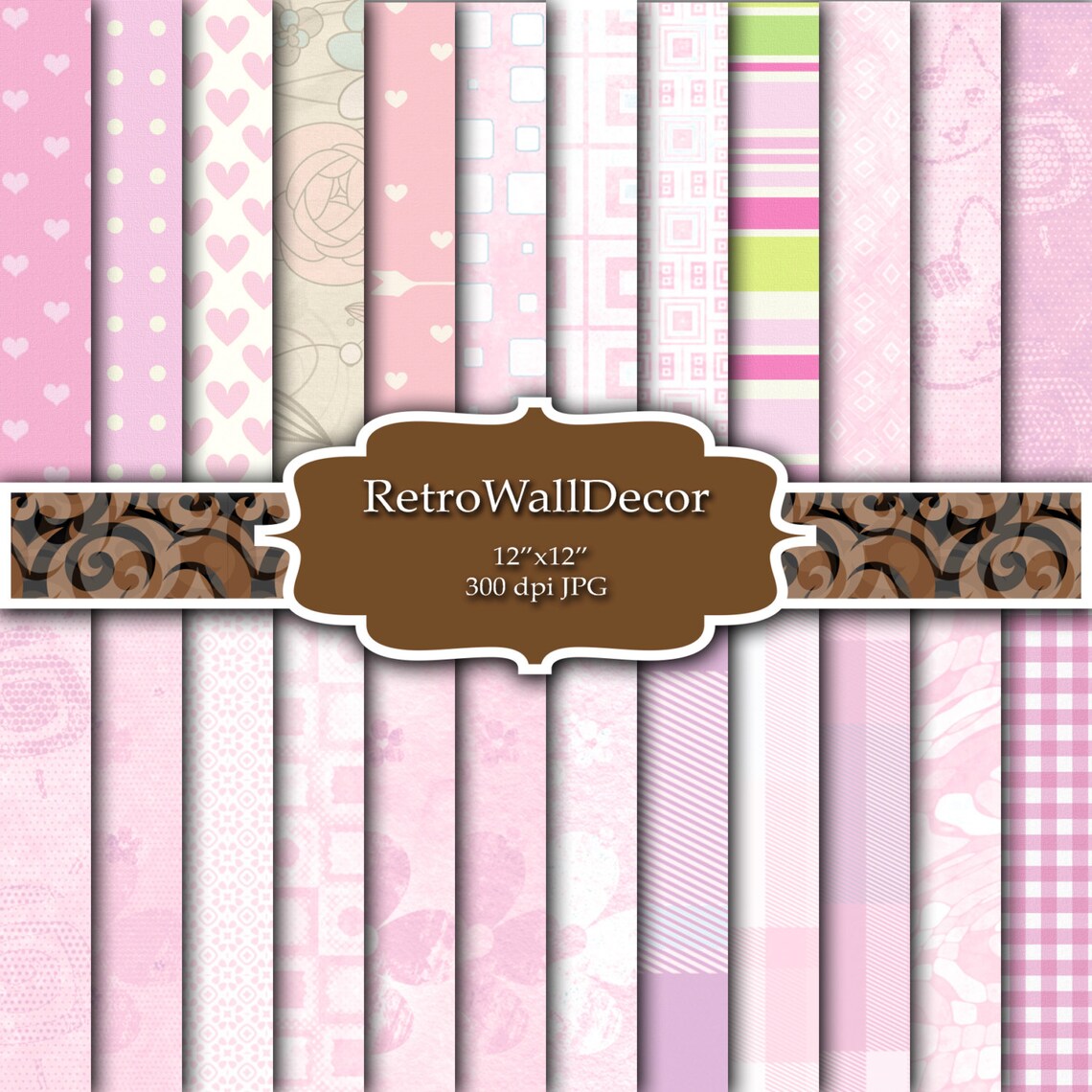 Baby Girl Pink Digital Paper Digital Download Paper Scrapbook - Etsy