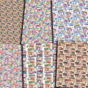 Books Digital Paper, Book Background, Watercolor Paper, Vintage Book ...