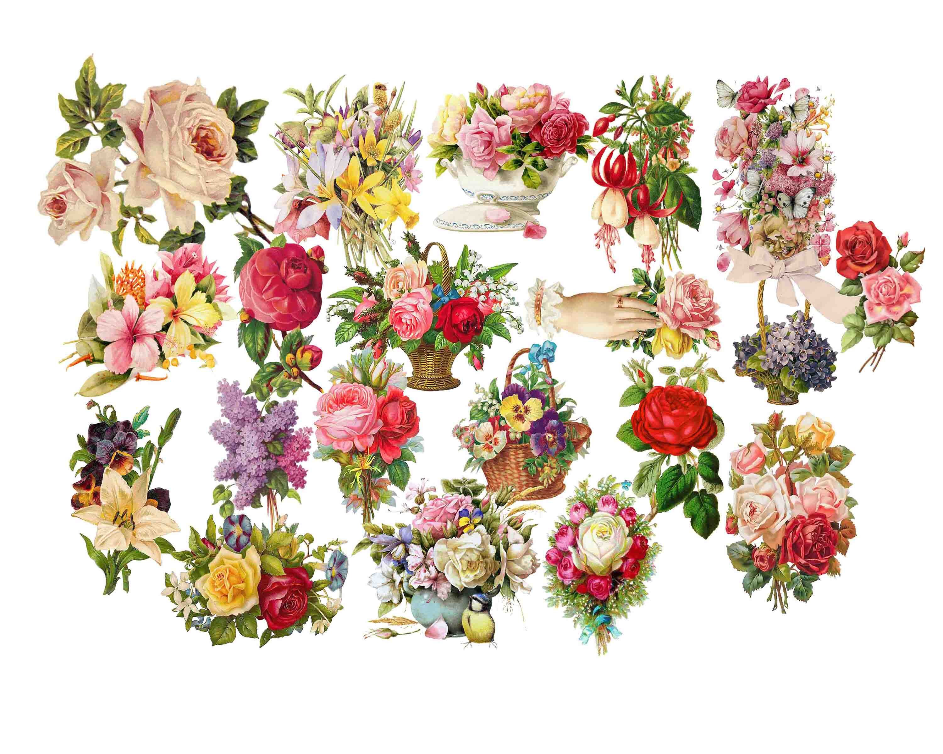 Vintage Flowers Clip Art