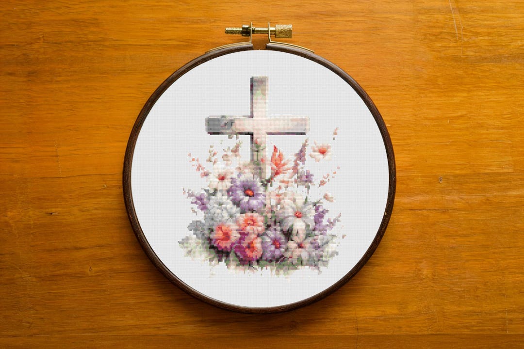 The Cross Cross Stitch Pattern PDF, Beautiful Cross Design for Home ...