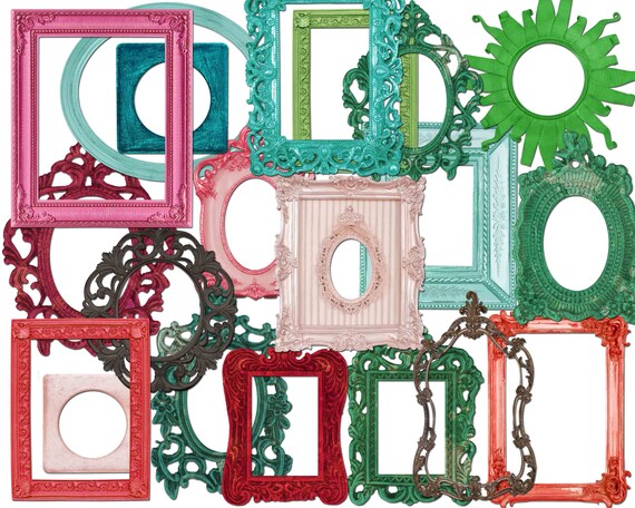 Digital Frame Vintage Photo Frame Frame Clip Art Vintage - Etsy