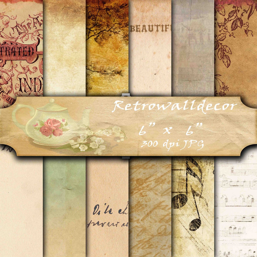 Old Paper Pack, Vintage Papers, Old Notebook Papers, Distressed Paper ...