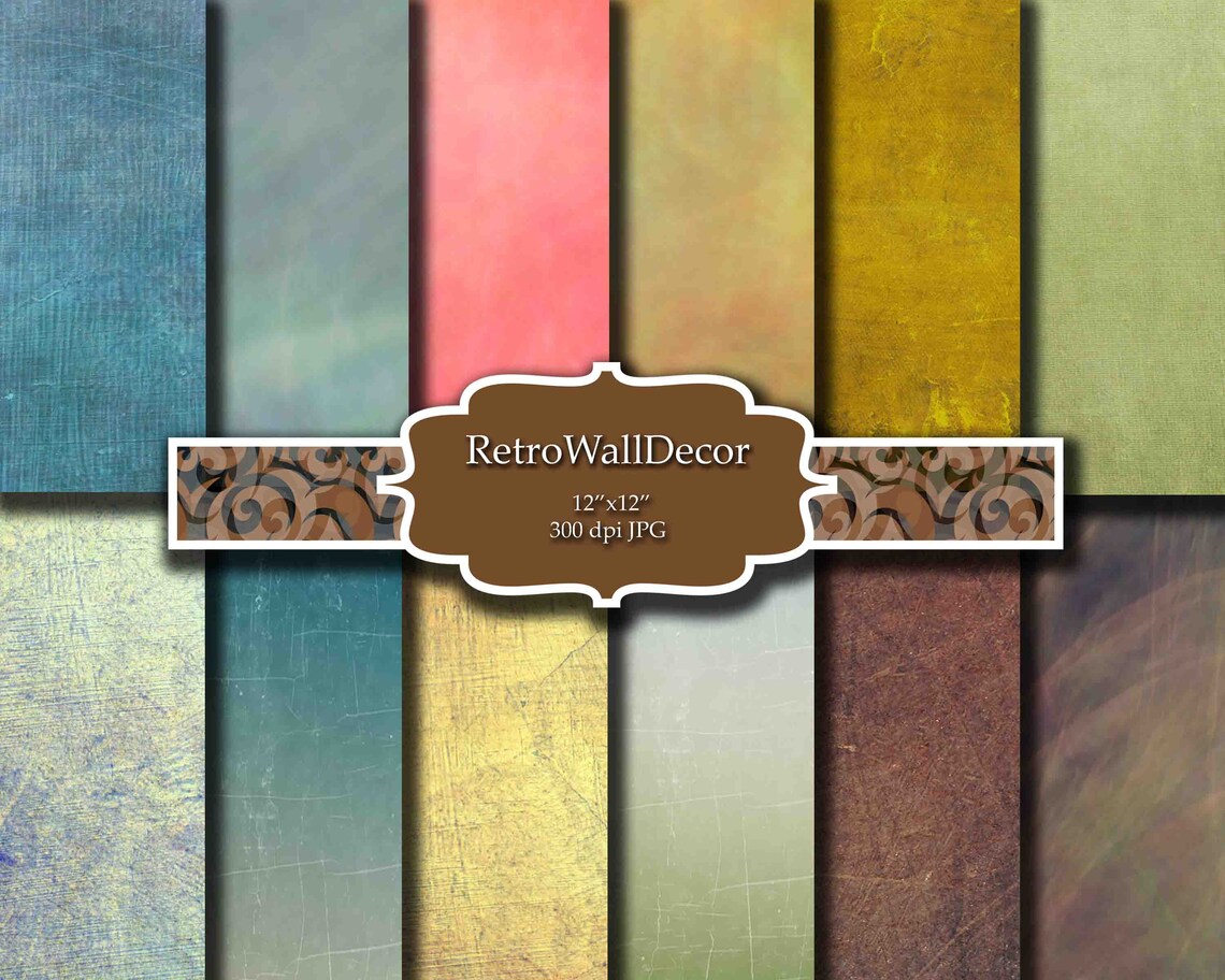 Grunge Digital Paper Distressed Paper Grunge Textures | Etsy