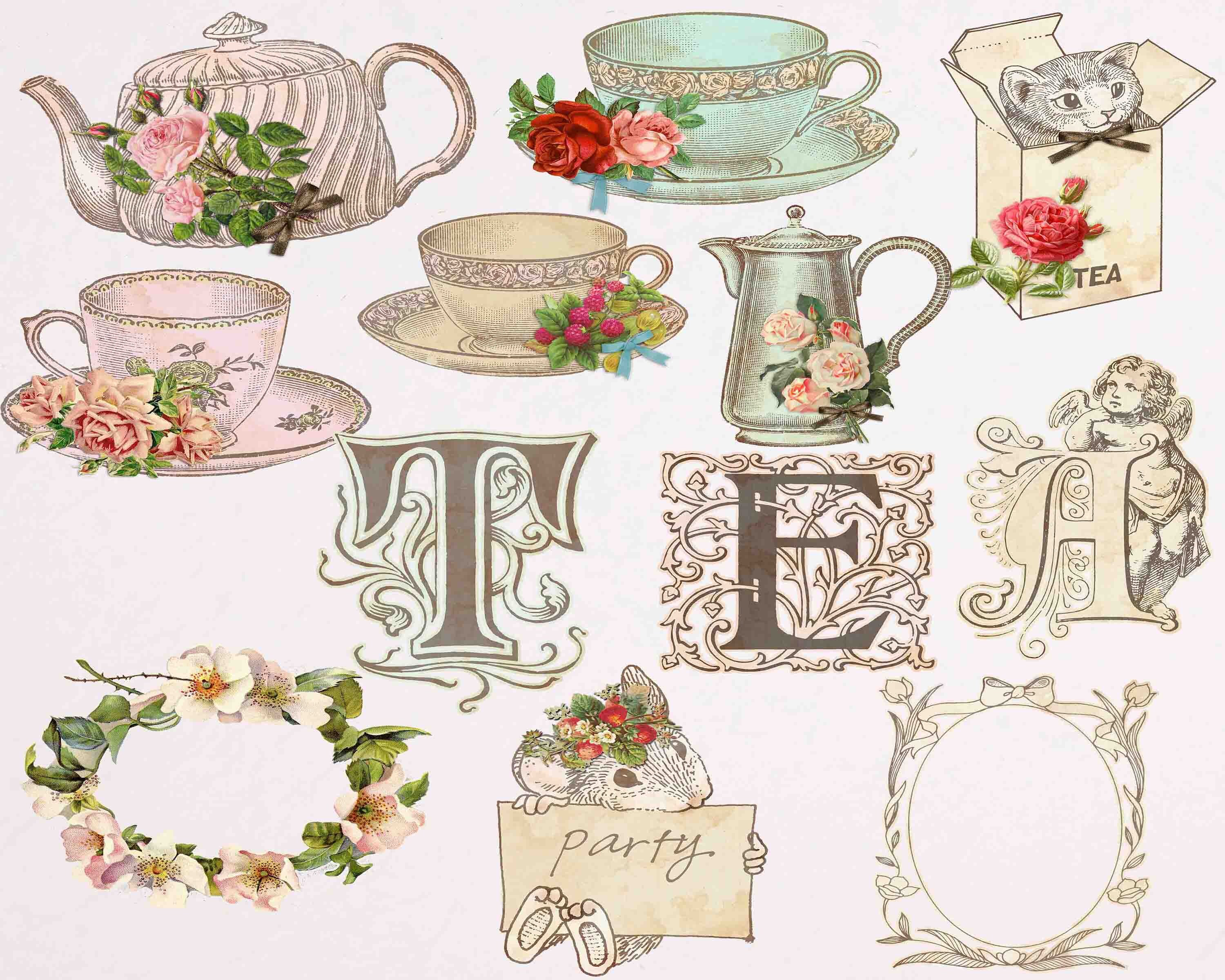 Flower Tea Pot Clip Art