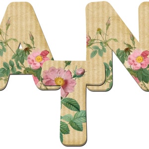 Decorative Font, Floral Font, Alphabet Clip Art, Digital Font, Alphabet ...
