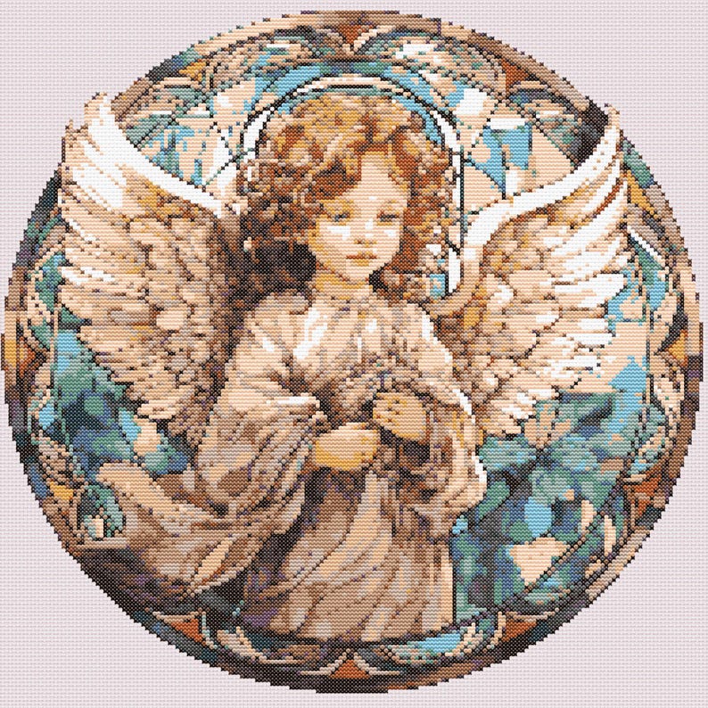 Angel Cross Stitch Pattern: Home Decor Hand Embroidery (PDF) - Etsy