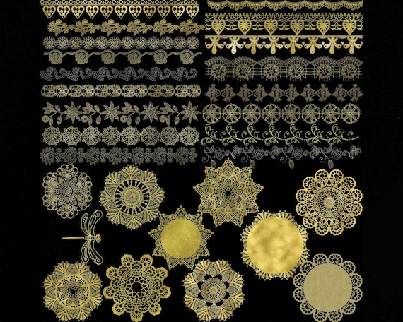 Antique Lace Border Clip Art