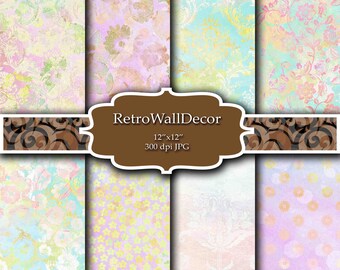 Floral Digital Paper, Flower Digital Paper, Floral Background, Rose ...