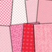 Pink Digital Paper, Shabby Chic Pink, Red Hearts, Polka Dots, Hearts ...