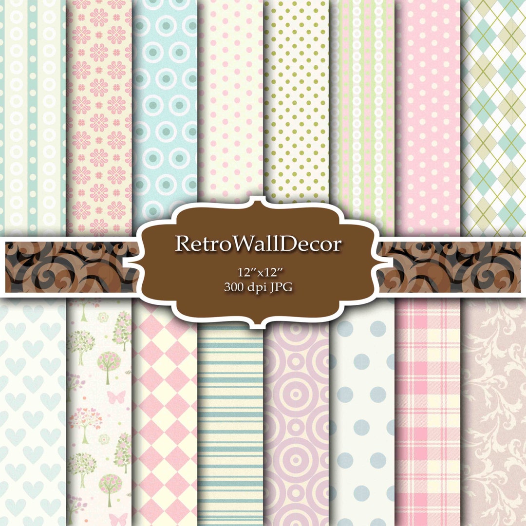 Baby Digital Papers, Baby Boy, Baby Girl, Baby Patterns, Baby Shower ...