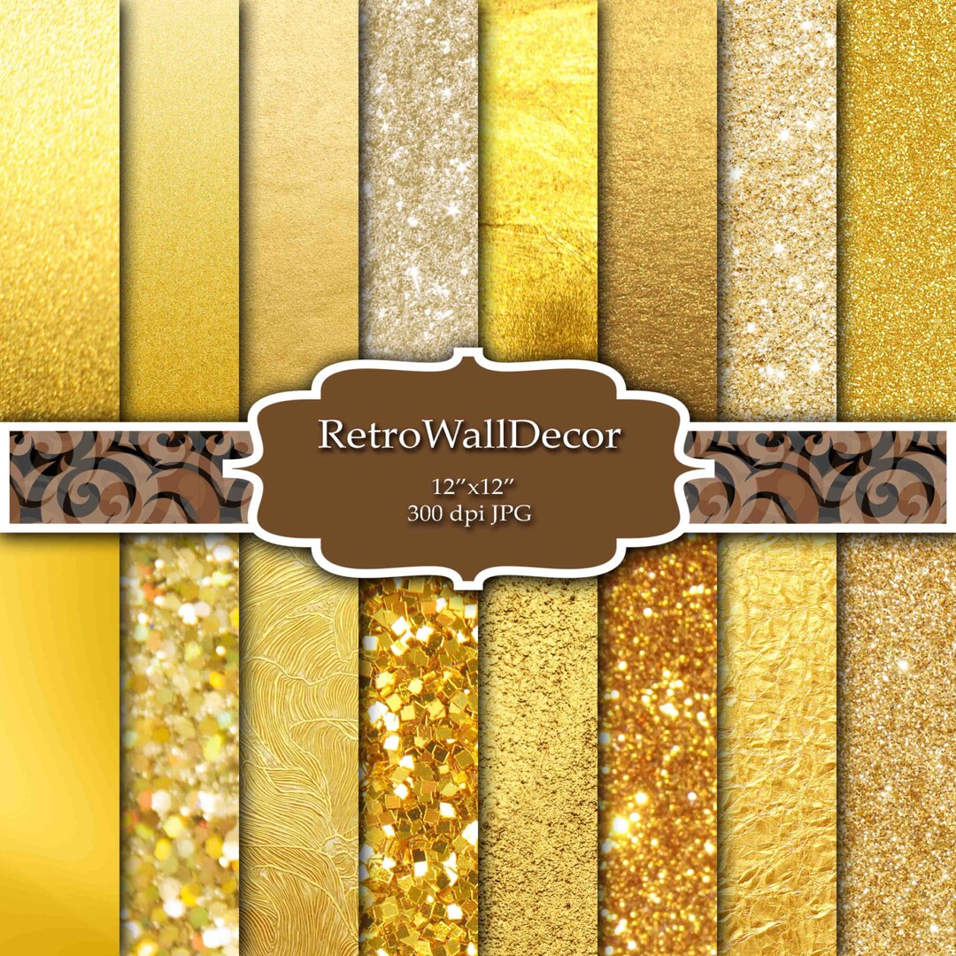 Digital Gold Paper, Gold Background, Gold Paper, Digital Gold Foil ...