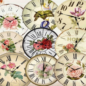 Watch Faces, Collage Sheet, Steampunk, Vintage Watch, Clock Faces ...