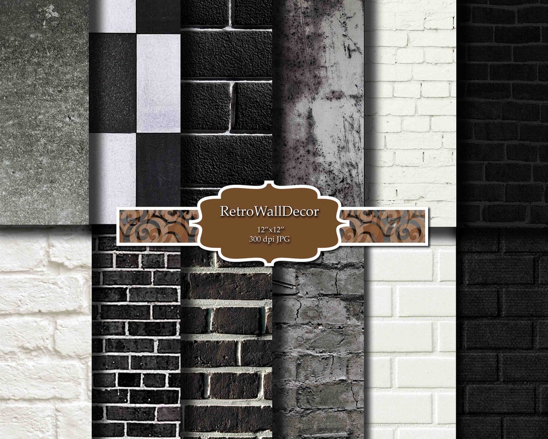 Brick Digital Paper, Brick Background, Digital Brick Wall, Brick ...