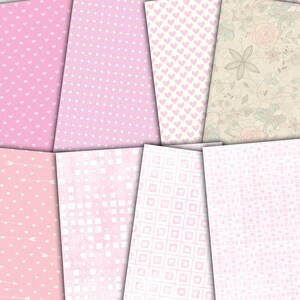 Baby Girl Pink Digital Paper Digital Download Paper Scrapbook Paper Its ...