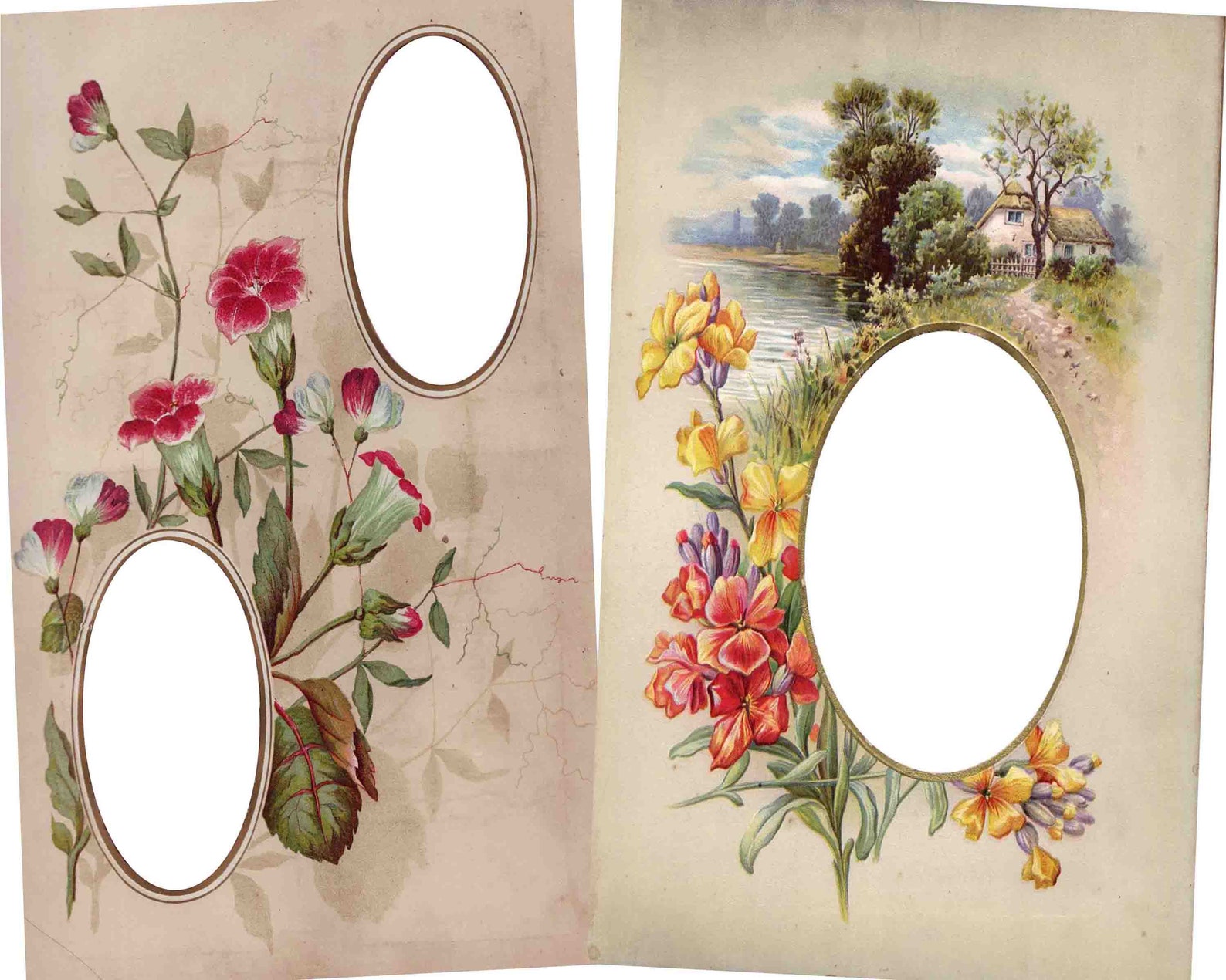 Digital Frame Vintage Floral Frames Clipart Frames Clip Art - Etsy