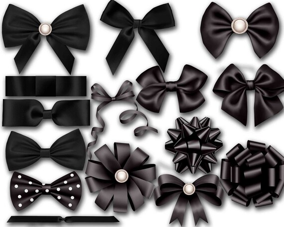 Bows Clipart Ribbon Clipart Clip Art Bows Holiday Clipart | Etsy