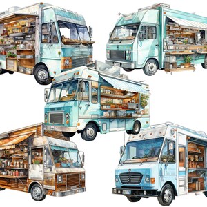 Food Truck, Food Truck Clipart, Truck Watercolor, Food Truck Image ...
