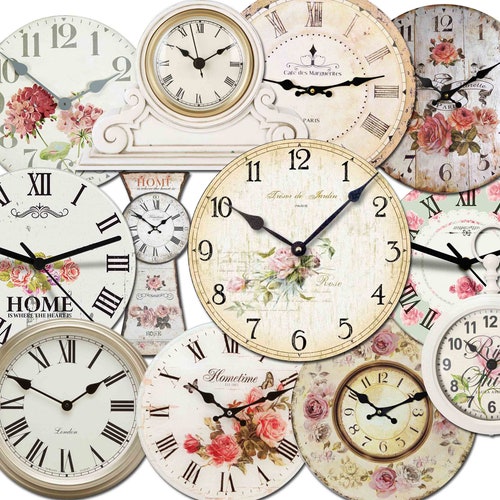 Antique Clock Faces Printable Circle Images Vintage Clock - Etsy