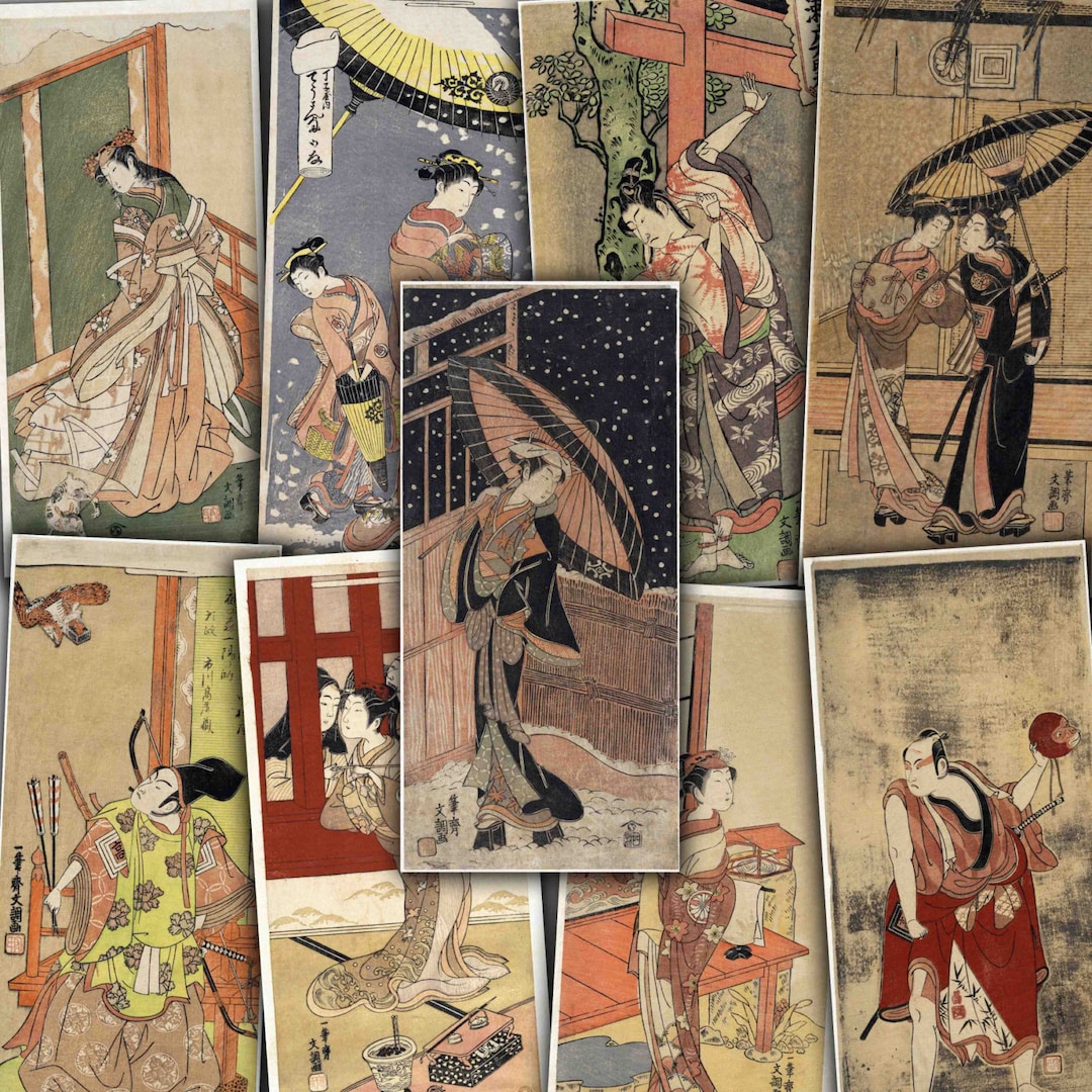 Japanese Ukiyo-e Illustration Art Prints: Oriental Home Decor (digital ...