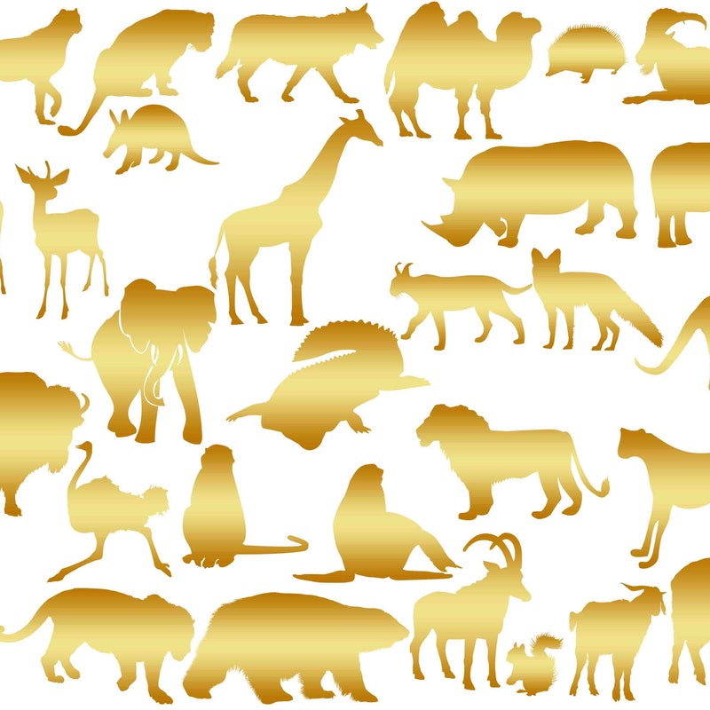 Gold Animals - Etsy