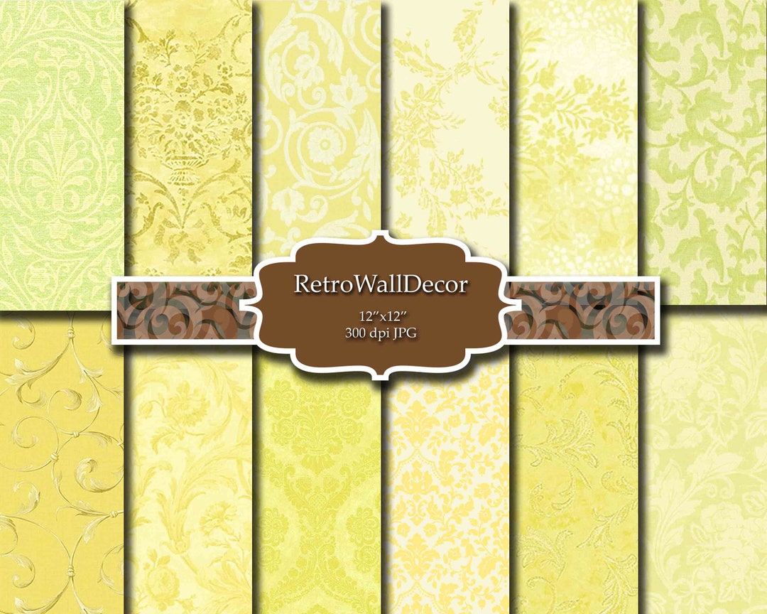 Damask Digital Paper, Damask Background, Damask Floral, Scrapbook Paper ...