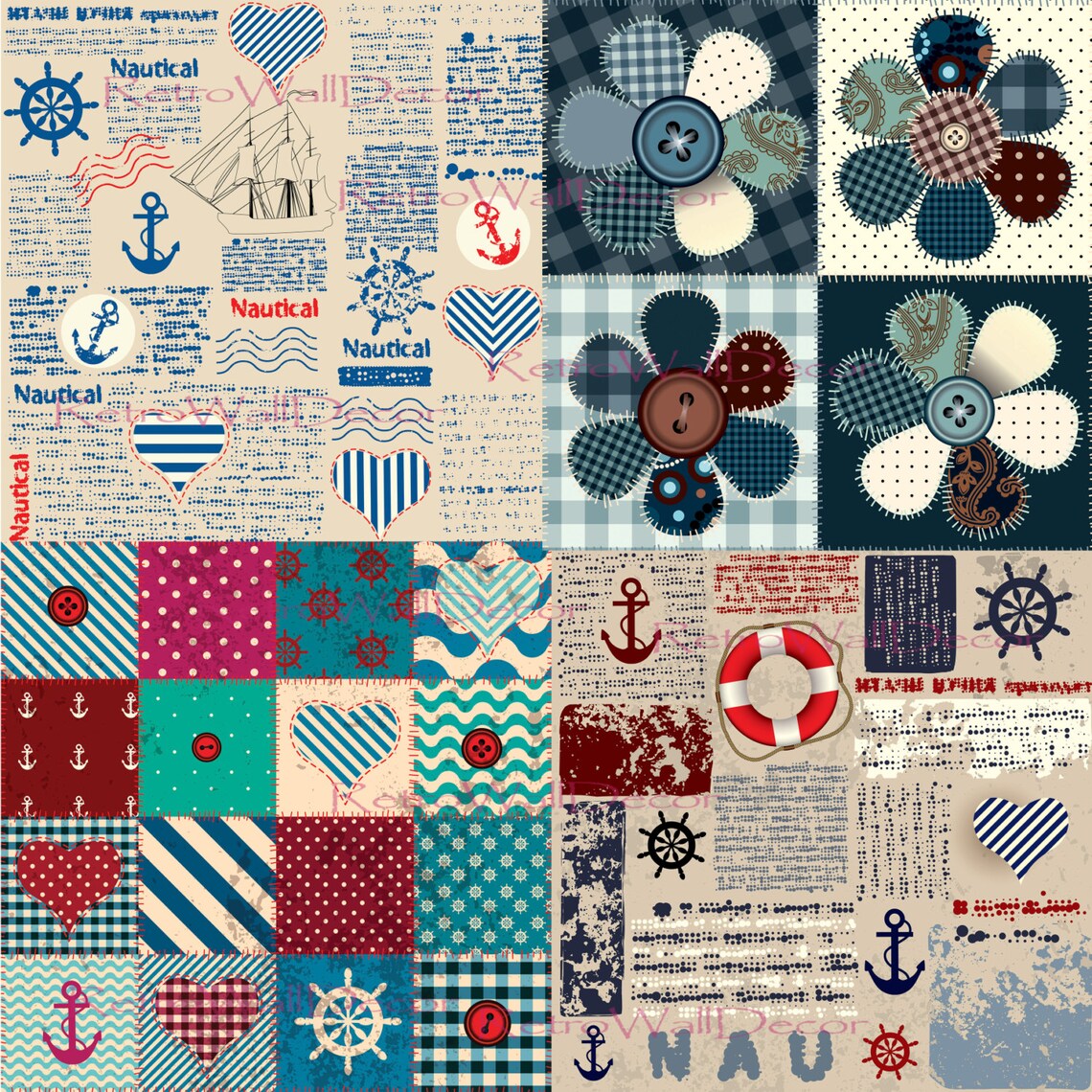 Digital Patchwork Quilt Fabric Paper Pack Digital - Etsy