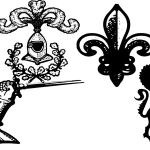 Heraldry Silhouette, Heraldic Clipart, Heraldic SVG, Heraldry Clipart ...
